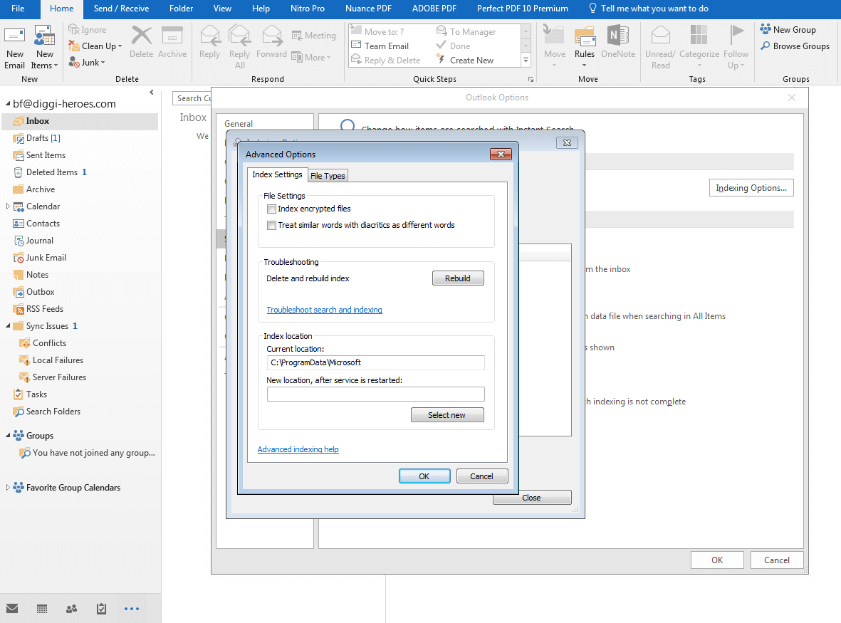 Outlook search function not working: what are the solutions? - IONOS CA