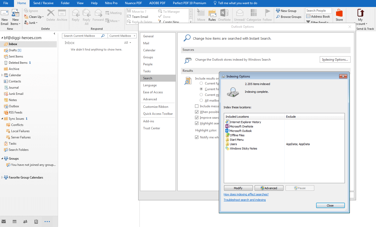 Outlook search function not working: what are the solutions? - IONOS CA