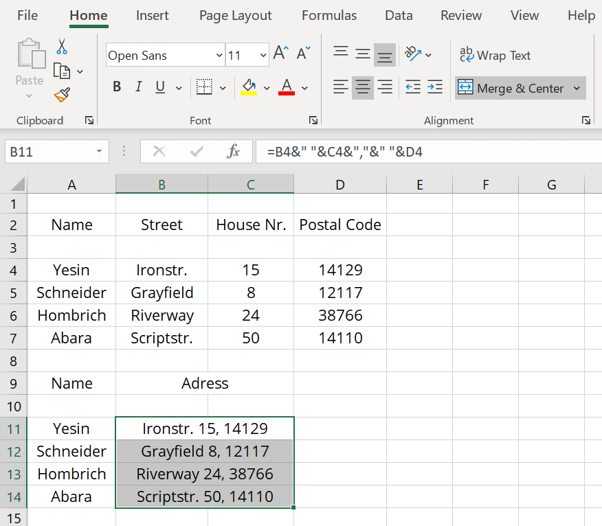 How to merge cells in Excel | Combine columns in a few simple steps ...