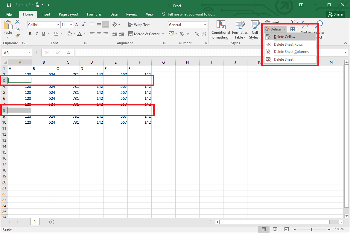How to easily remove blank rows in Excel [+example] - IONOS CA