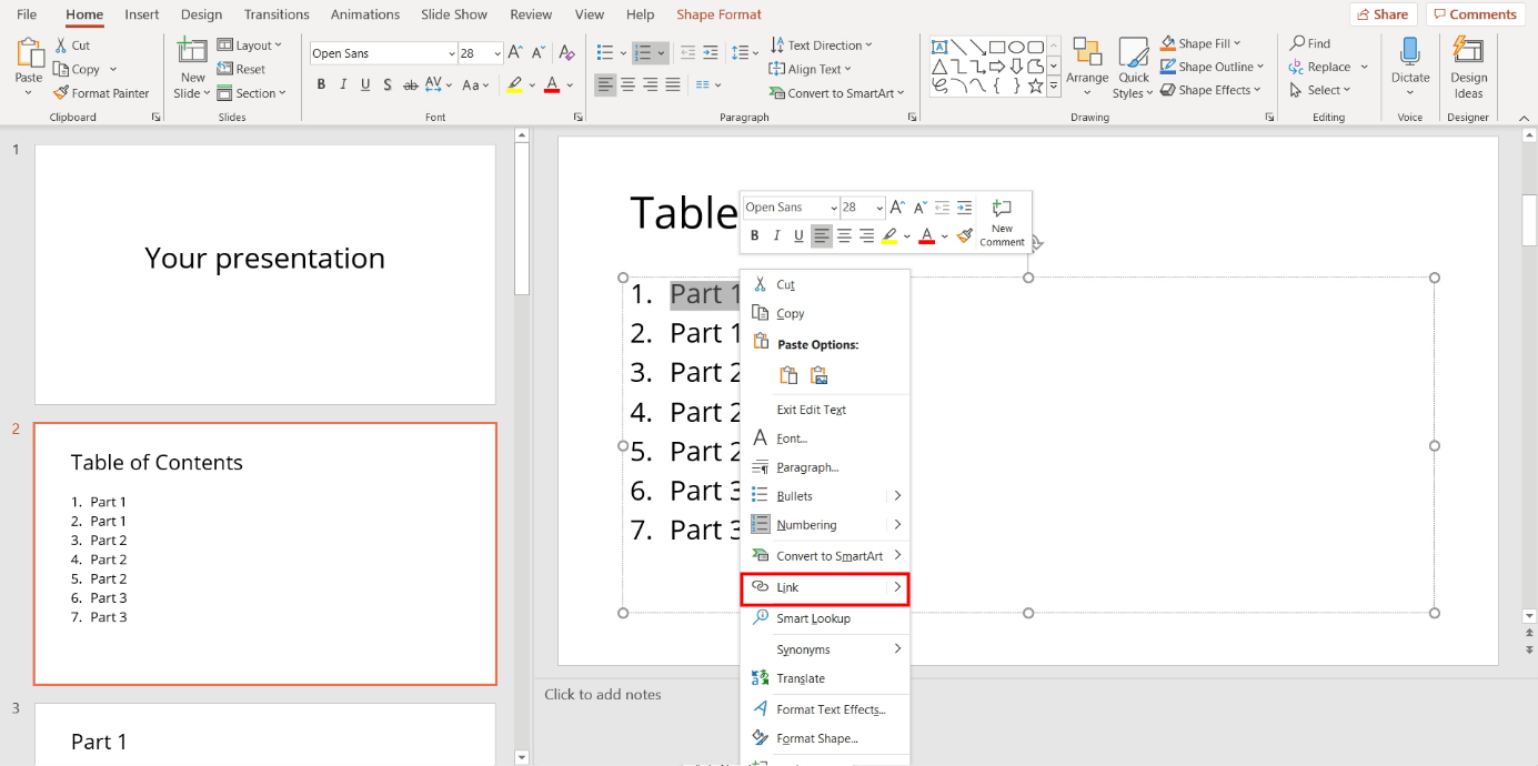 How To Easily Create A Table Of Contents In PowerPoint IONOS CA
