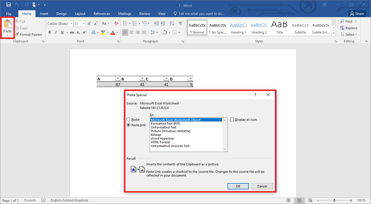 Word Create A Table In Just A Few Steps IONOS