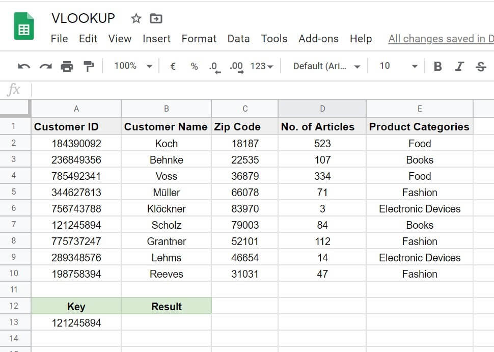 VLOOKUP in Google Sheets: an easy guide - IONOS CA