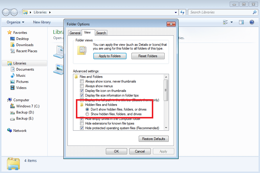 Windows 7 How To Display Hidden Files And Folders Mobile Legends