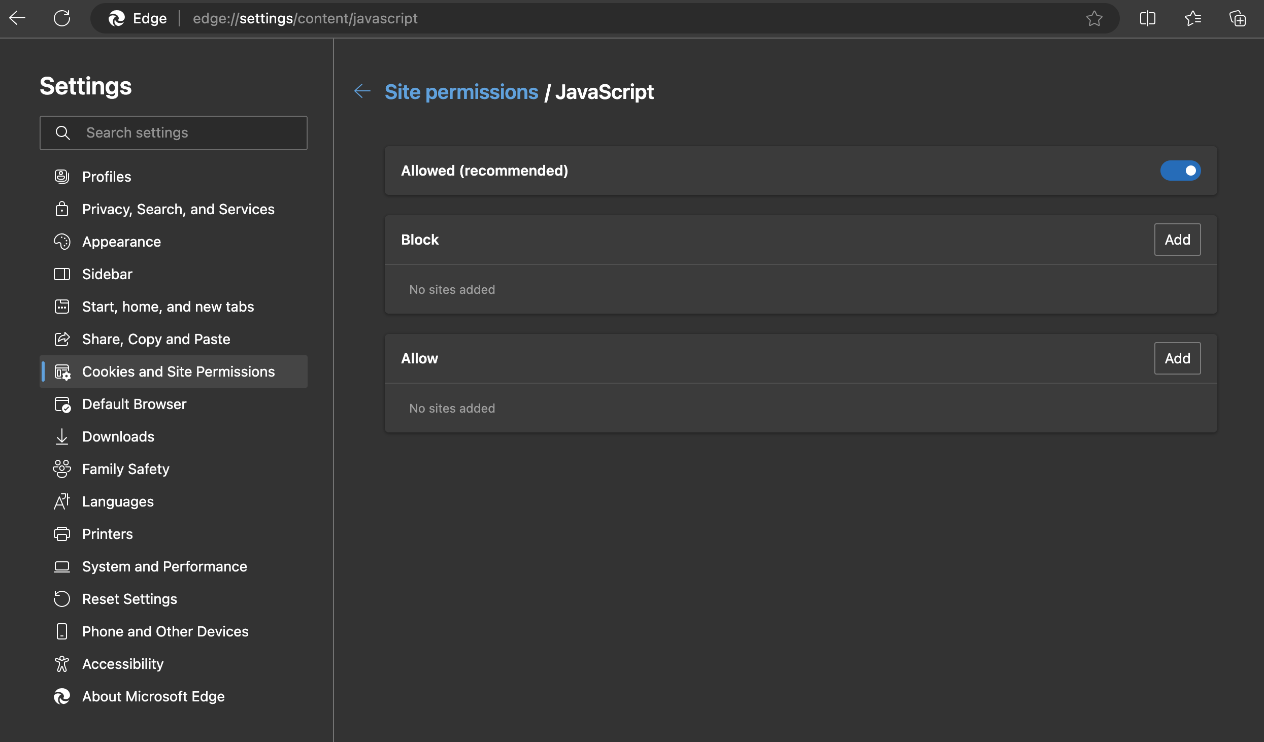 How to enable JavaScript in Microsoft Edge - IONOS CA