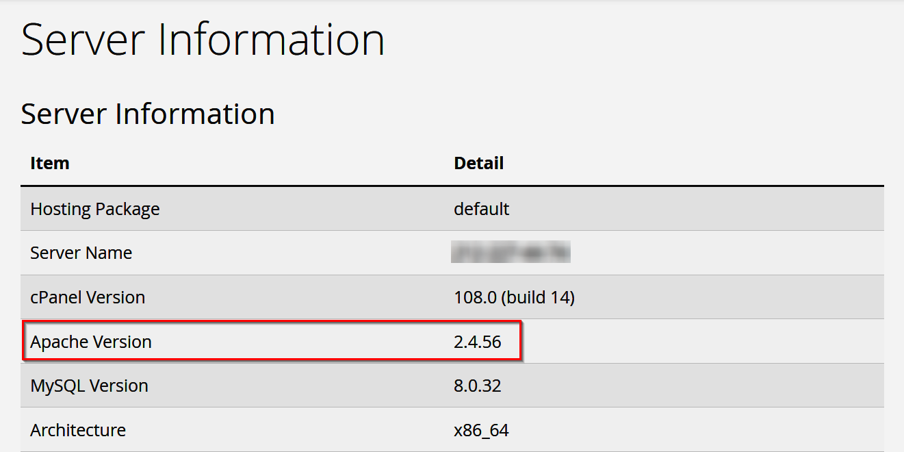 How to check your Apache version - IONOS CA