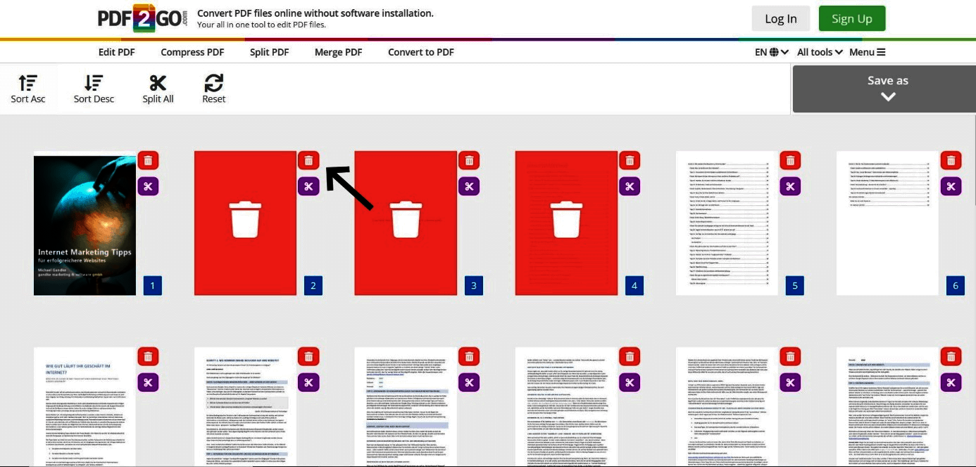 Split PDF pages: Extract and separate PDF Pages with free tools - IONOS CA