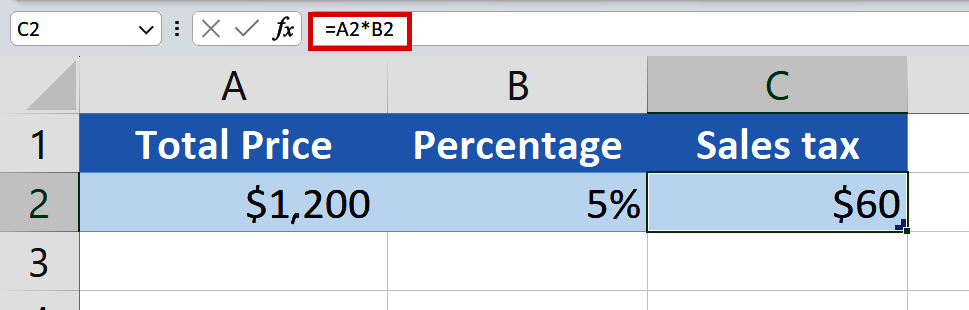 How to use the percentage formula in Excel - IONOS CA