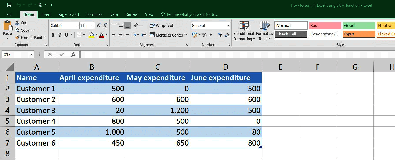 Sum Function In Excel Excel Sum Formula Examples Ionos Ca