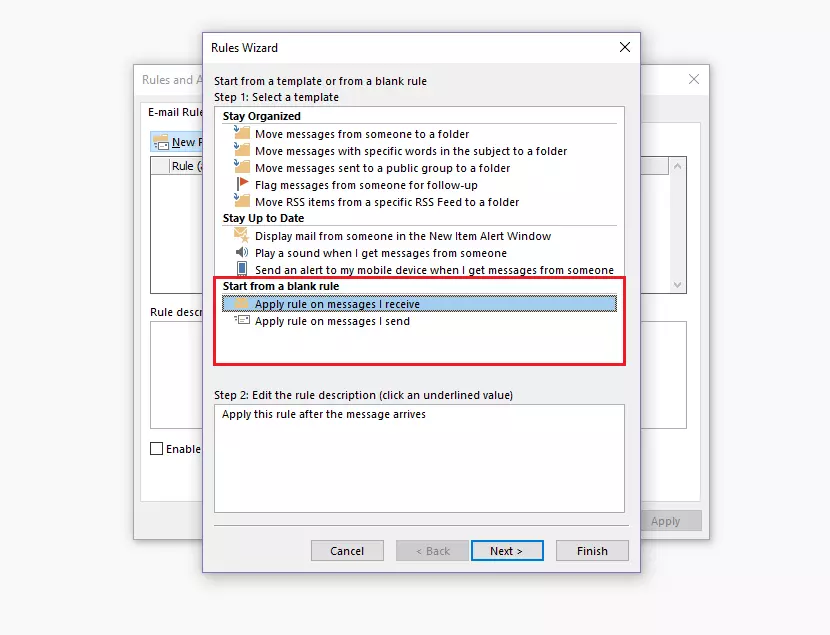 Creating Outlook rules | Here’s how - IONOS CA
