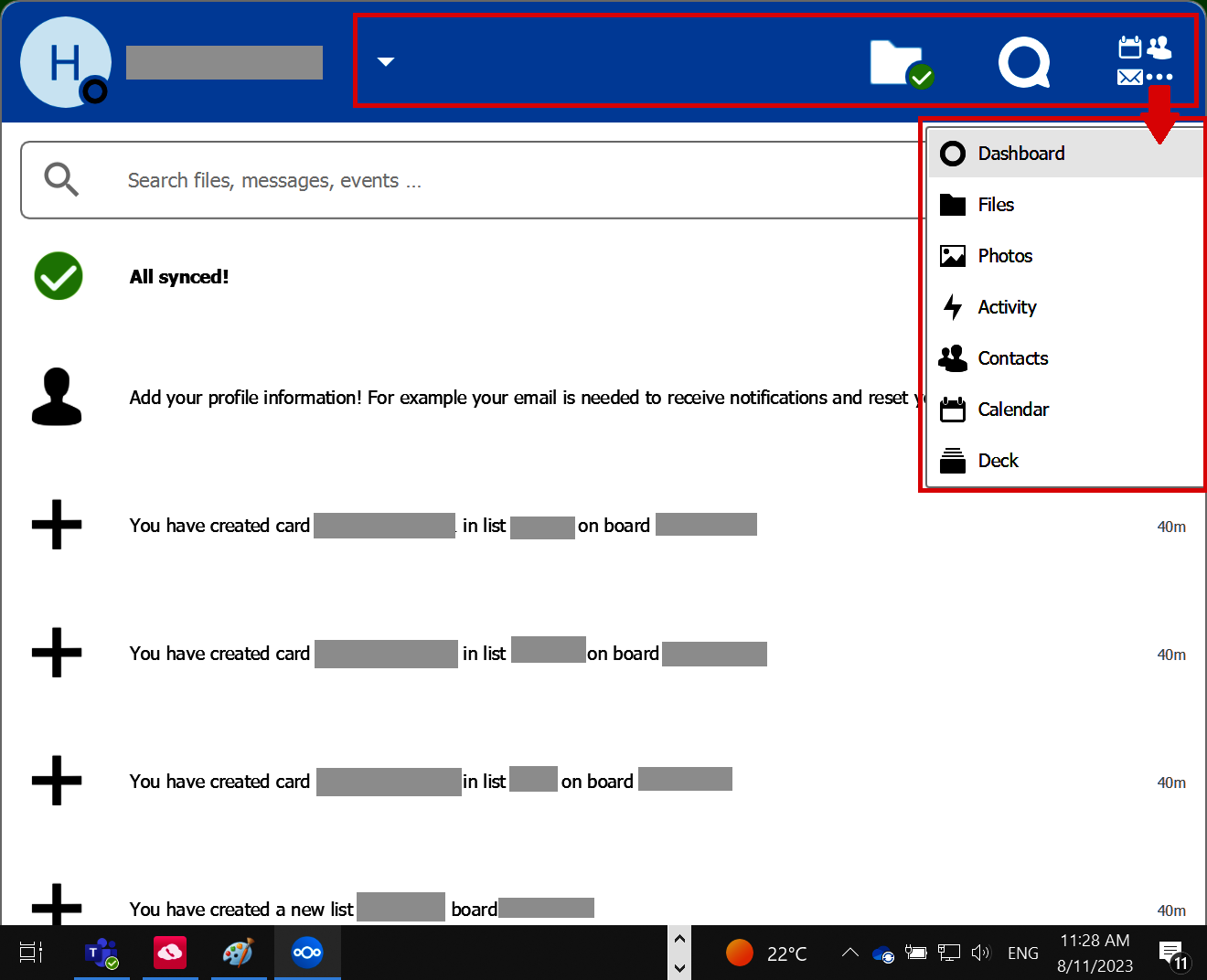 How to use the Nextcloud client - IONOS CA