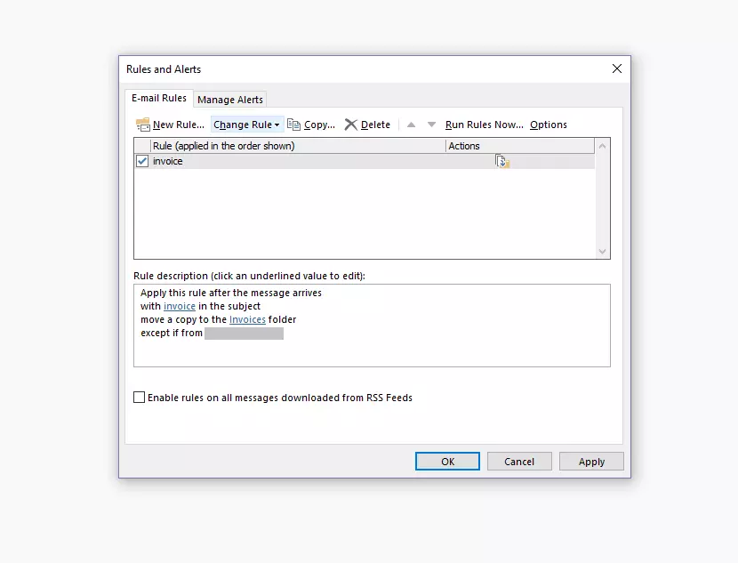 Creating Outlook rules | Here’s how - IONOS CA