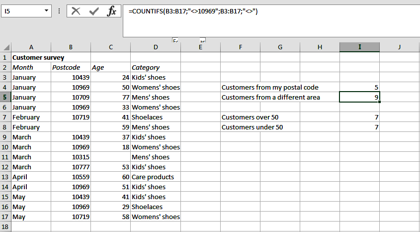 COUNTIF Excel | How to use the COUNTIF function in Excel - IONOS CA