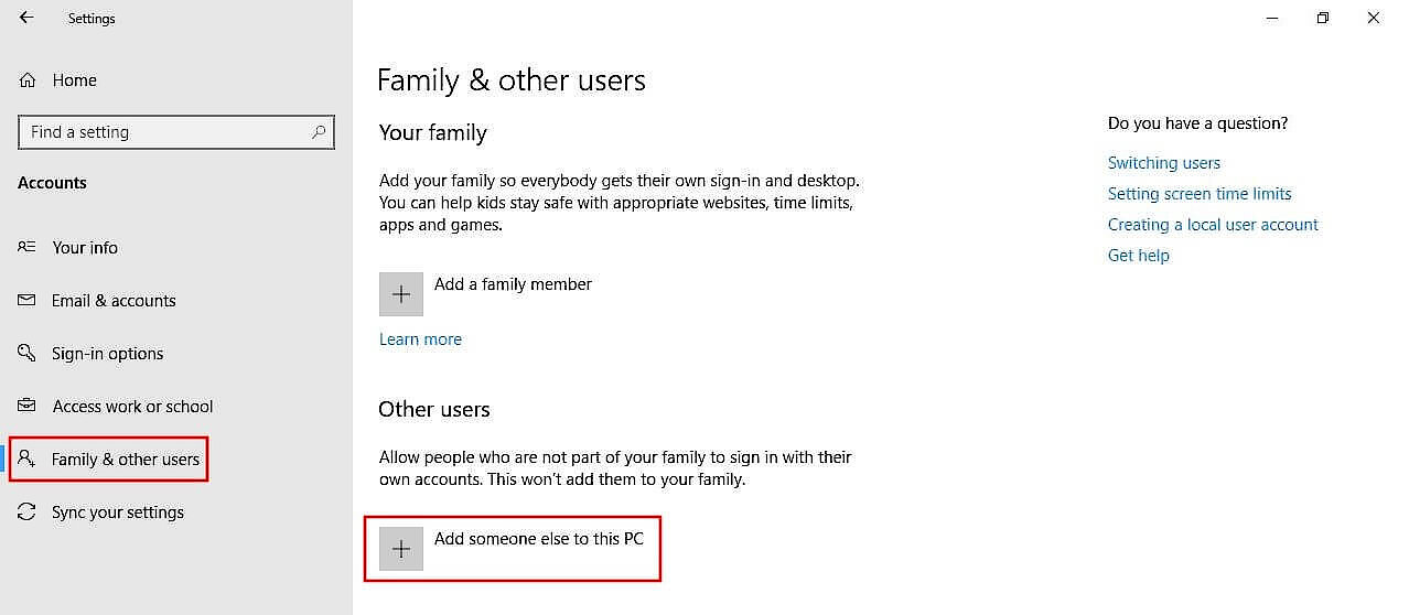 How to add a new User in Windows 10 - IONOS CA