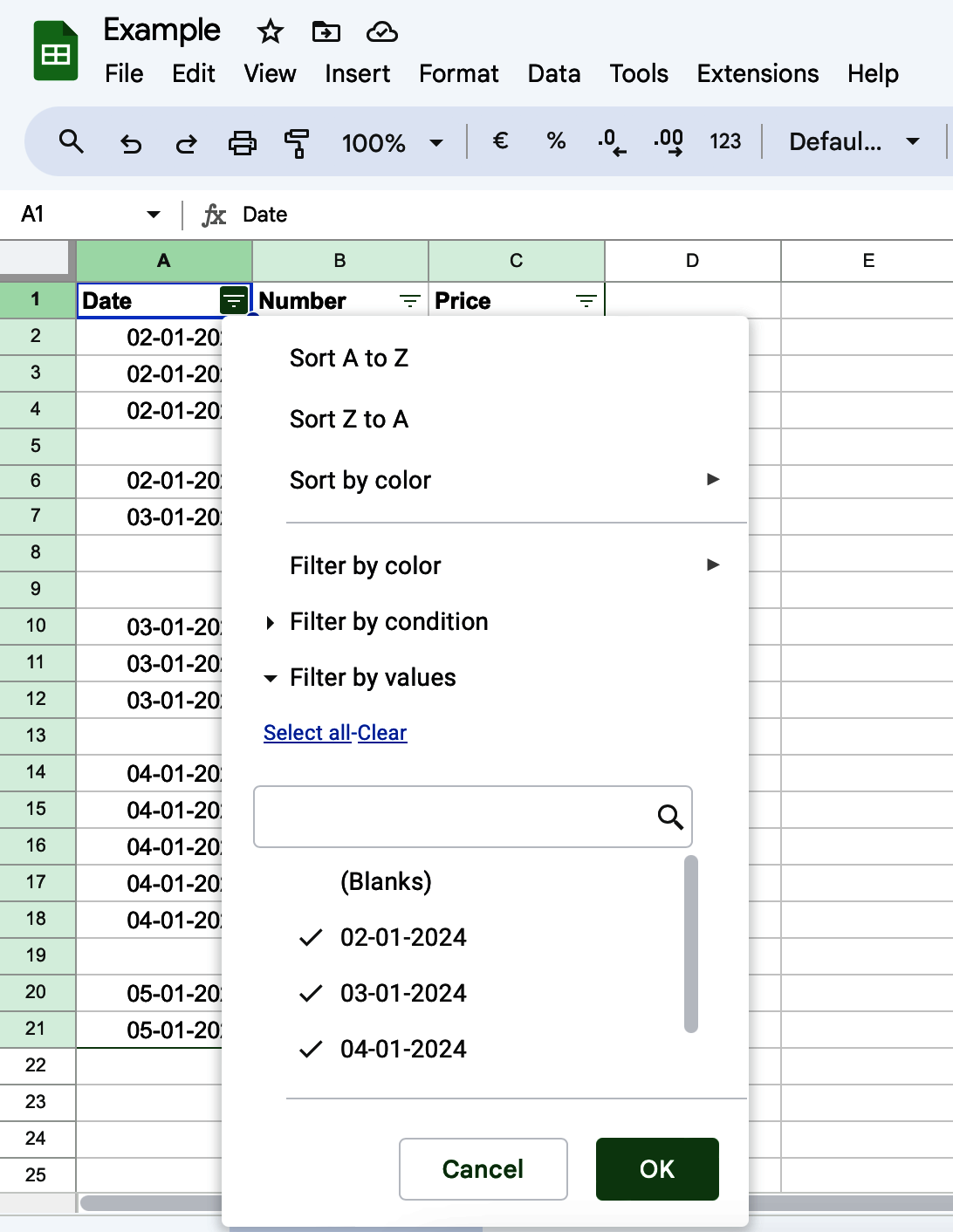How to delete empty rows in Google Sheets - IONOS CA