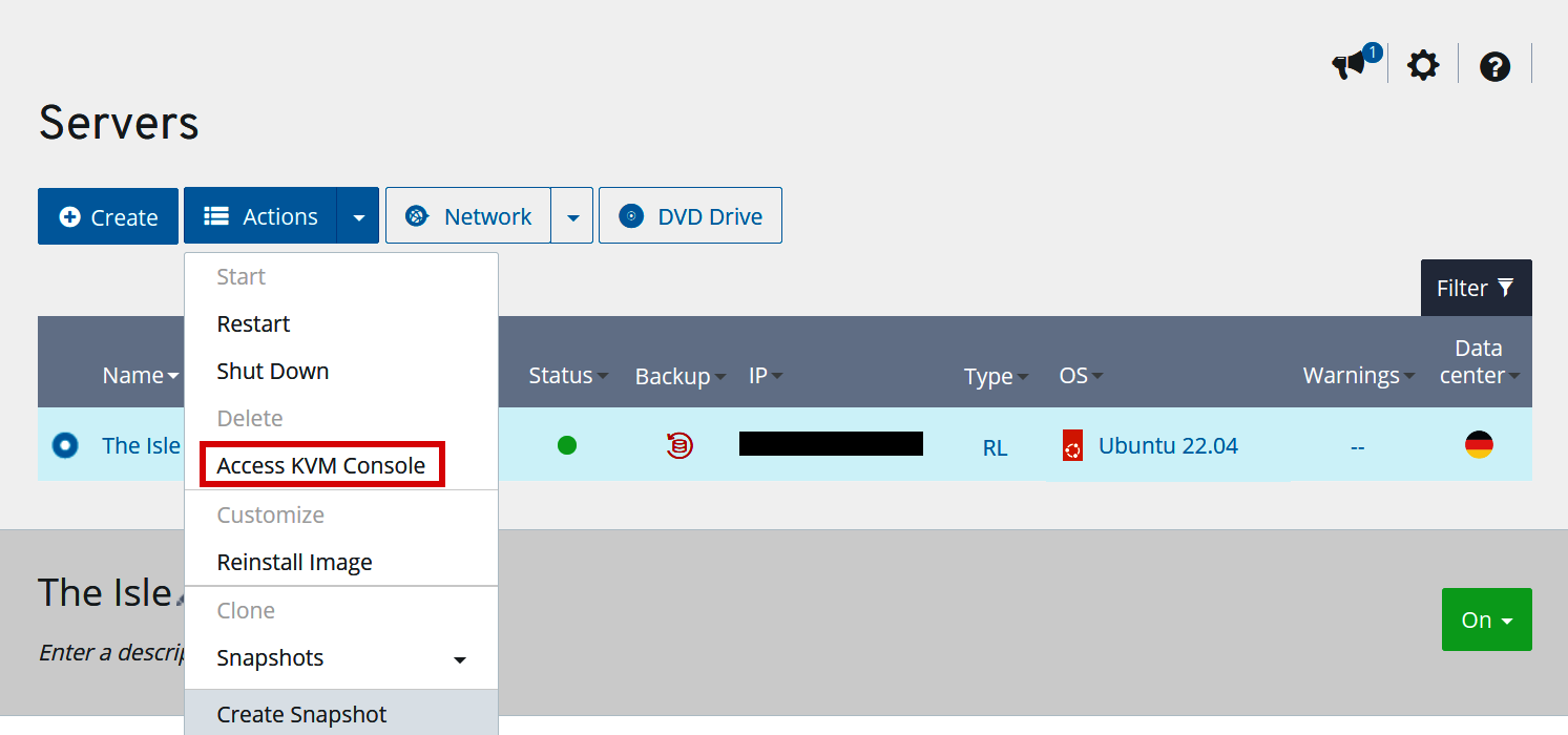 How to host a The Isle Evrima server - IONOS CA