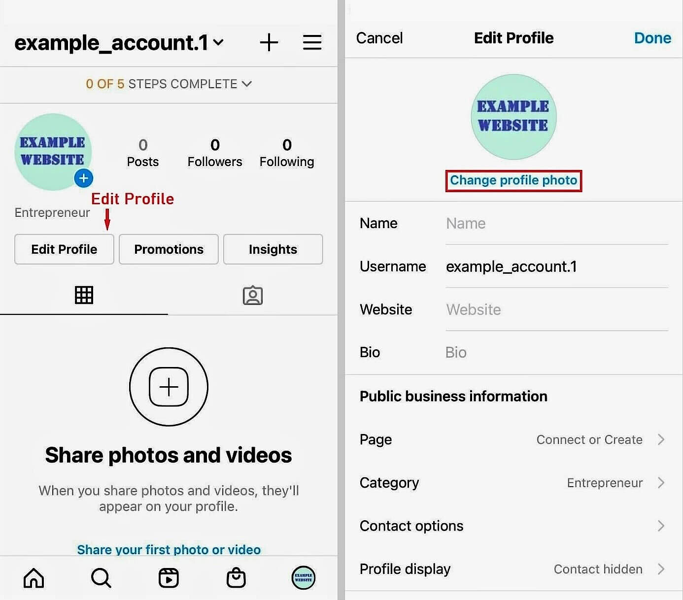 Instagram: How to add a new profile picture - IONOS CA